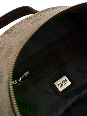 Guess Monogram Zip Backpack - Brown