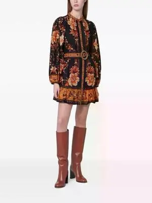 Farm Rio Floral Print Mini Dress