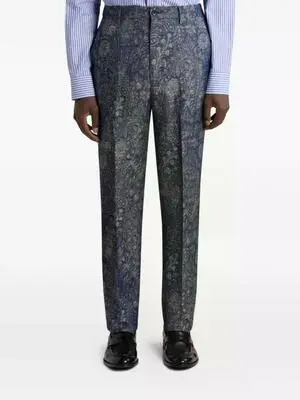 Etro Floral Paisley-motif Jacquard Trousers