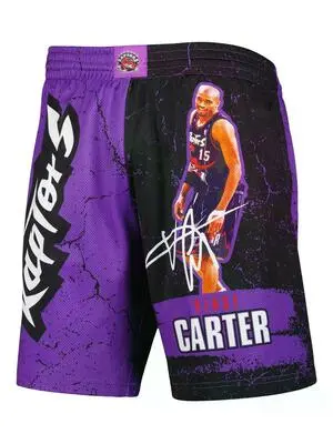 Mitchell & Ness Vince Carter Toronto Raptors Player Burst Shorts - Purple