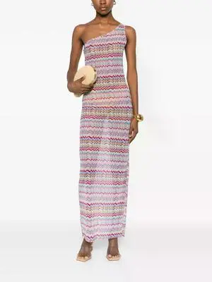 Missoni One-shoulder Chevron Maxi Dress