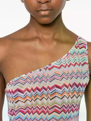 Missoni One-shoulder Chevron Maxi Dress