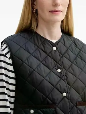 Marc O'polo Quilted Buttoned Gilet - Blue