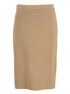 BASILE Skirt Suit With Leather Inserts