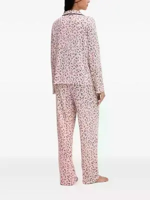 Dkny Buttoned Animal Print Pajama Set