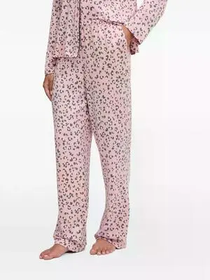 Dkny Buttoned Animal Print Pajama Set
