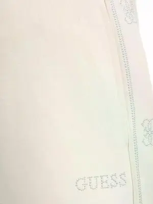 Guess Rhinestone Drawstring Track Pants - Neutrals