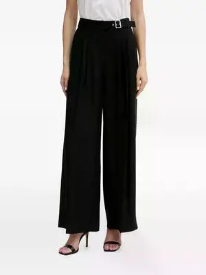 Karl Lagerfeld Belted Pleated Trousers