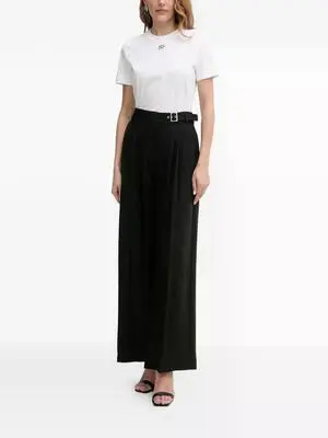 Karl Lagerfeld Belted Pleated Trousers