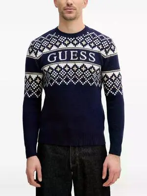 Guess Fair Isle Round Neck Sweater