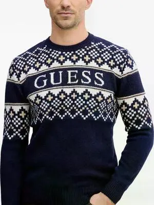 Guess Fair Isle Round Neck Sweater