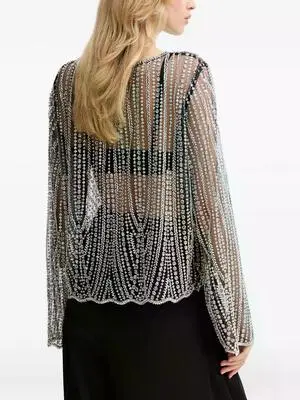 GESTUZ Embellished Long-sleeved Top