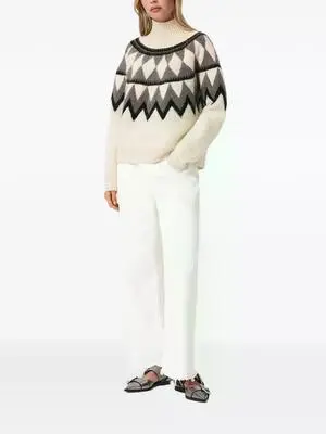 ALLSAINTS Tara Geometric-pattern Sweater - Neutrals
