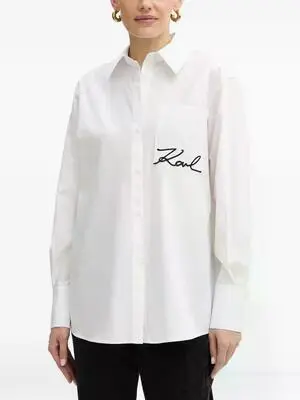 Karl Lagerfeld Embroidered Shirts For Women