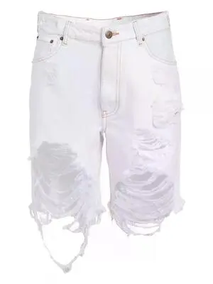 SEROYA Frayed-effect Shorts - White