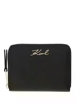 Karl Lagerfeld Logo Zip Wallet - Black