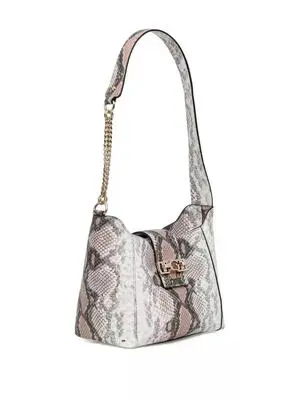 Guess Snake-effect Tote Bag With Chain Detail