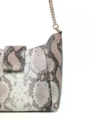 Guess Snake-effect Tote Bag With Chain Detail