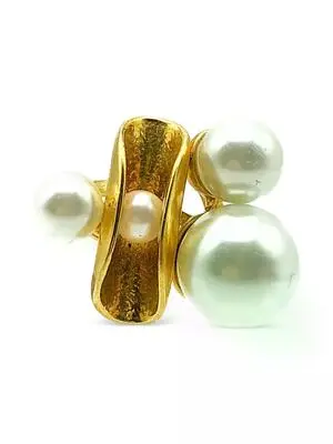 JENNIFER GIBSON JEWELLERY 1980s Pearl Cocktail Ring
