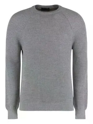 MOORER Ribbed Crew-neck Sweater