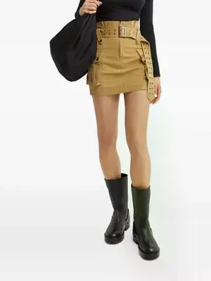 SEROYA Cargo Belt Mini Skirt