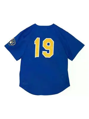Mitchell & Ness Mlb Brewers 1991 Robin Yount V-neck T-shirt - Blue