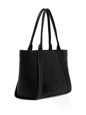 Karl Lagerfeld Embossed-logo Tote Bag - Black