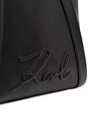Karl Lagerfeld Embossed-logo Tote Bag - Black