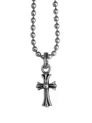 Chrome Hearts Cross Ball Chain Pendant - Silver