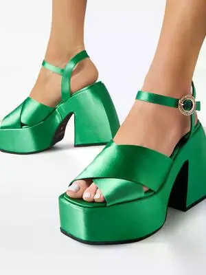 NODALETO Bulla Joni Buckle-strap Heeled Sandals