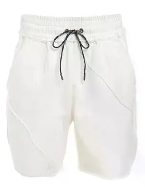 SEROYA Yanni Drawstring Stitched Shorts - White