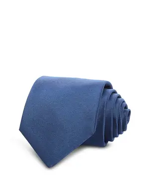 Canali Silk Classic Solid Tie - Blue