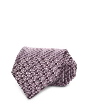 Canali Silk Classic Micro Floral Neck Tie - Pink