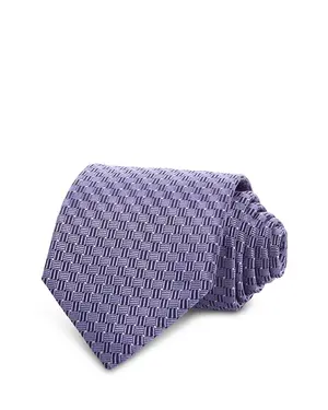 Canali Silk Classic Weave Tie - Light Purple