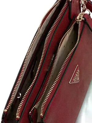 Guess Noelle Chain Satchel Crossbody Bag - Red