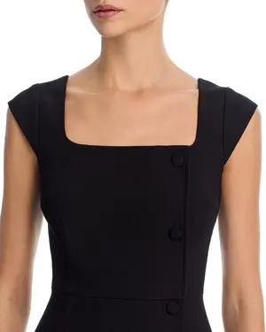 French Connection Azra Square Neck Twill Mini Dress