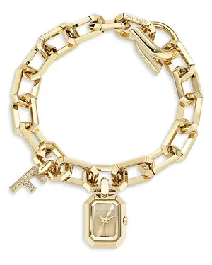 FERRAGAMO Charm Bracelet Watch, 16.6 X 7.4mm - Gold/gold