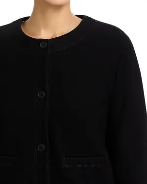 Eileen Fisher Round Neck Short Jacket