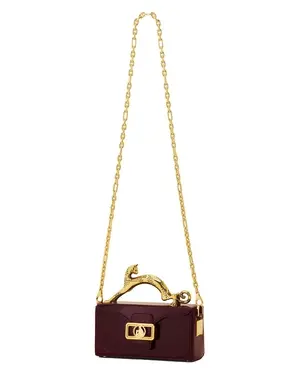 LANVIN Pencil Cat Nano Patent Leather Bag