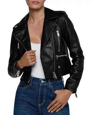 L'Agence Blakely Leather Biker Jacket