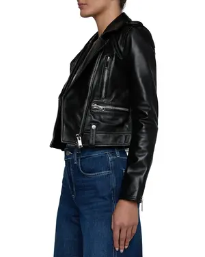 L'Agence Blakely Leather Biker Jacket
