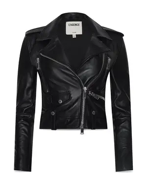 L'Agence Blakely Leather Biker Jacket
