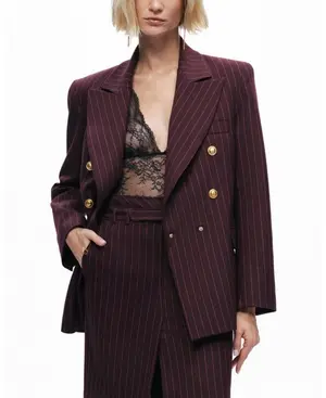 NOCTURNE Pinstripe Double-breasted Blazer