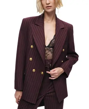 NOCTURNE Pinstripe Double-breasted Blazer