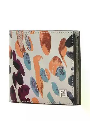 Fendi Printed-leather Squared Wallet
