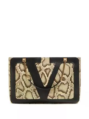 Valentino Garavani Snakeskin-patterned Leather Tote Bag