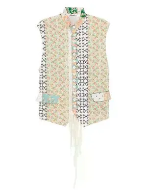 MIDORIKAWA Floral-print Gilet