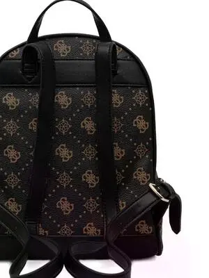 Guess 4g Monogram Zip Backpack - Black