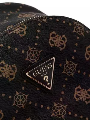 Guess 4g Monogram Zip Backpack - Black