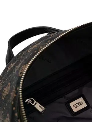 Guess 4g Monogram Zip Backpack - Black